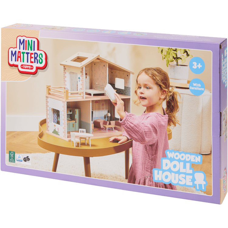 Mini Matters houten poppenhuis Vanaf 3 jaar | Action BE