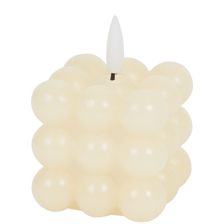 Bougie LED carrée avec boules | Action FR