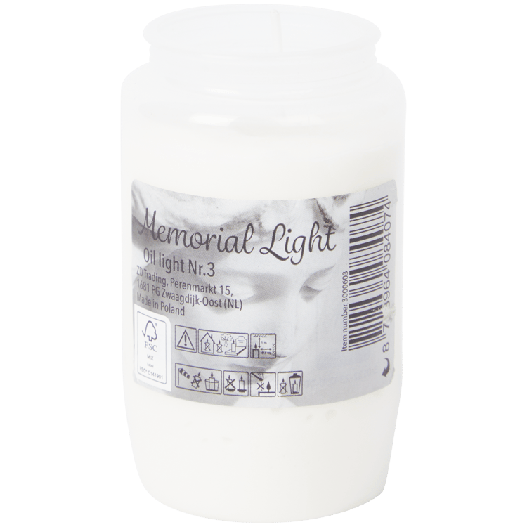 Bougie funéraire blanche | Action FR