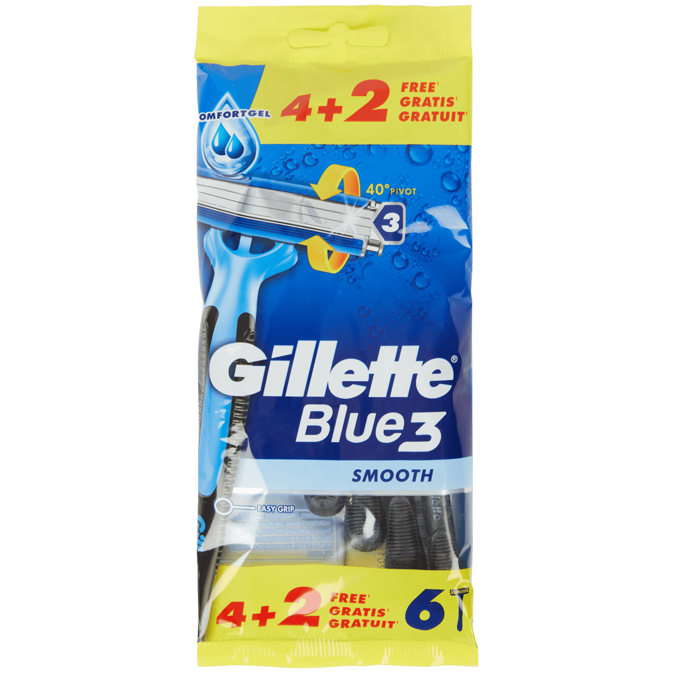 Gillette Blue3 scheermesjes Smooth | Action.com