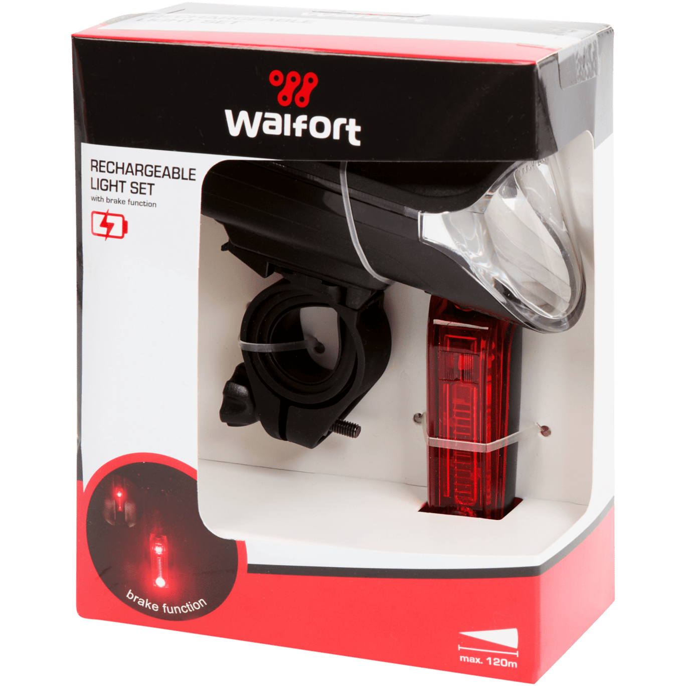 Walfort oplaadbare fietslampjesset | Action BE